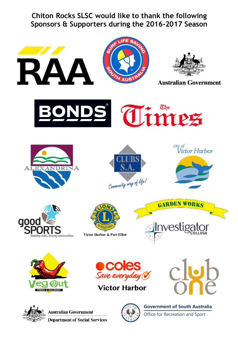 Sponsors – Chiton Rocks Surf Lifesaving Club